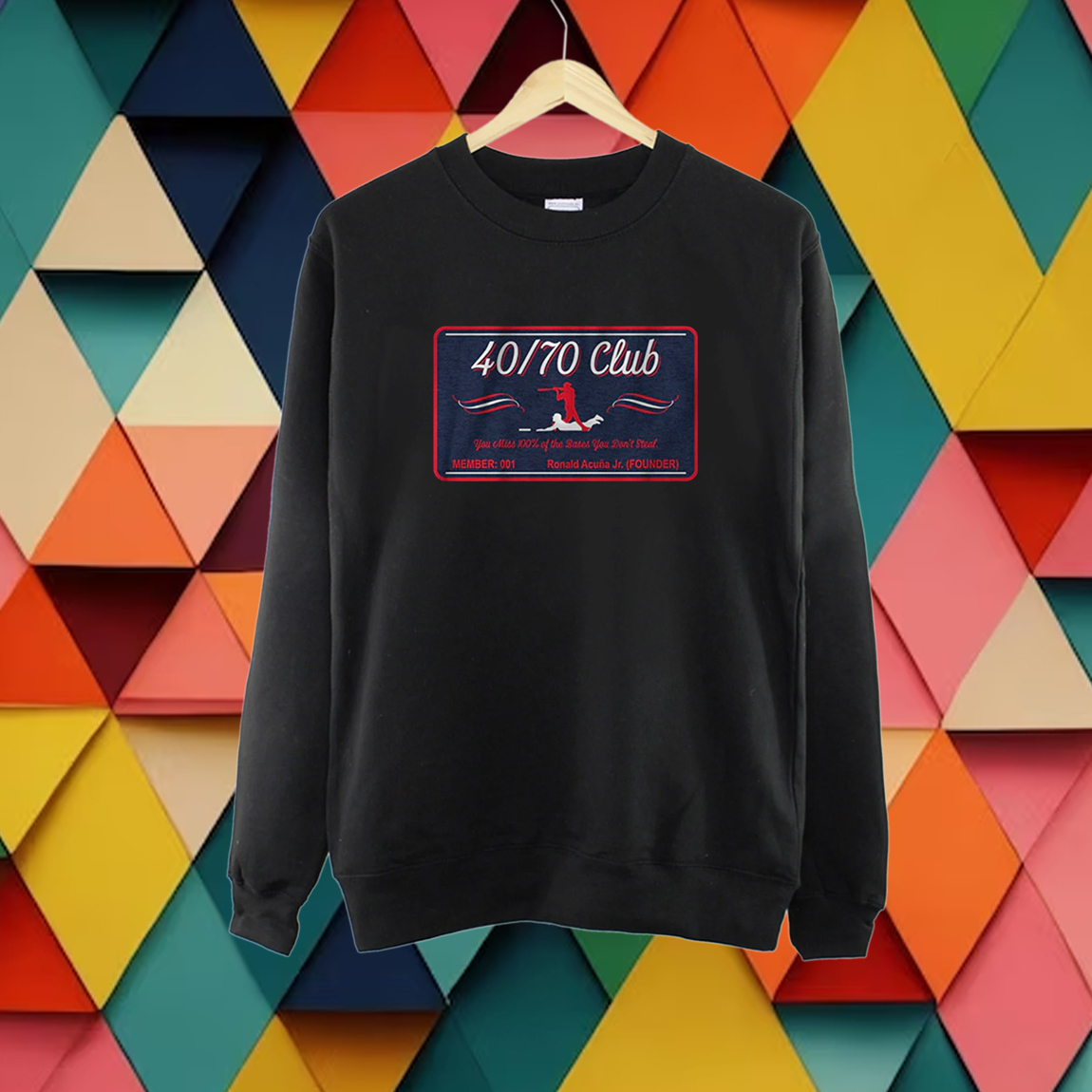 Ronald Acuña Jr: 40/70 Club Membership Card TShirt