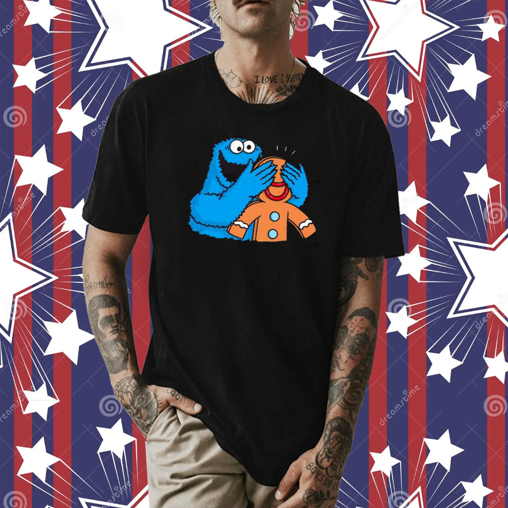 Cookie Monster Blindfold Gingerbread Sunny T-Shirt