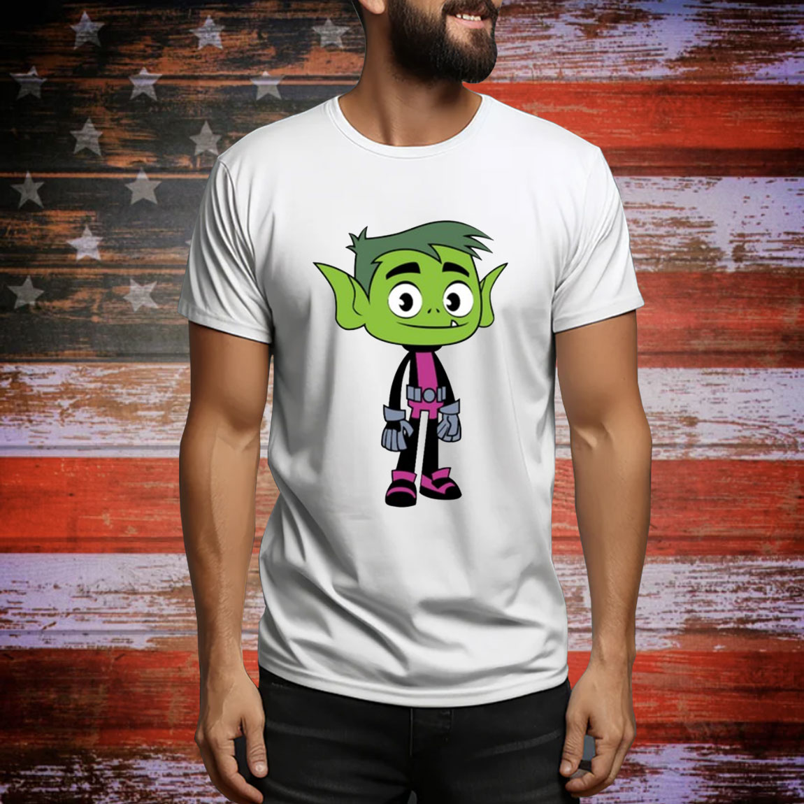 Ray William Johnson Wearing Teen Titans Go Beast Boy SweatShirt