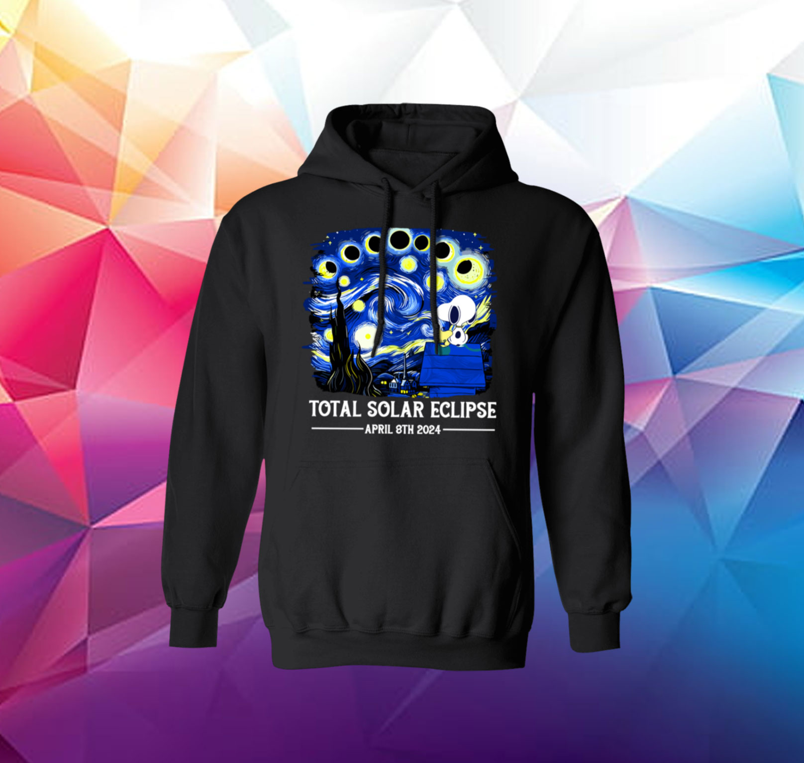 Snoopy and Woodstock Total Solar Eclipse 2024 Hoodie Shirt