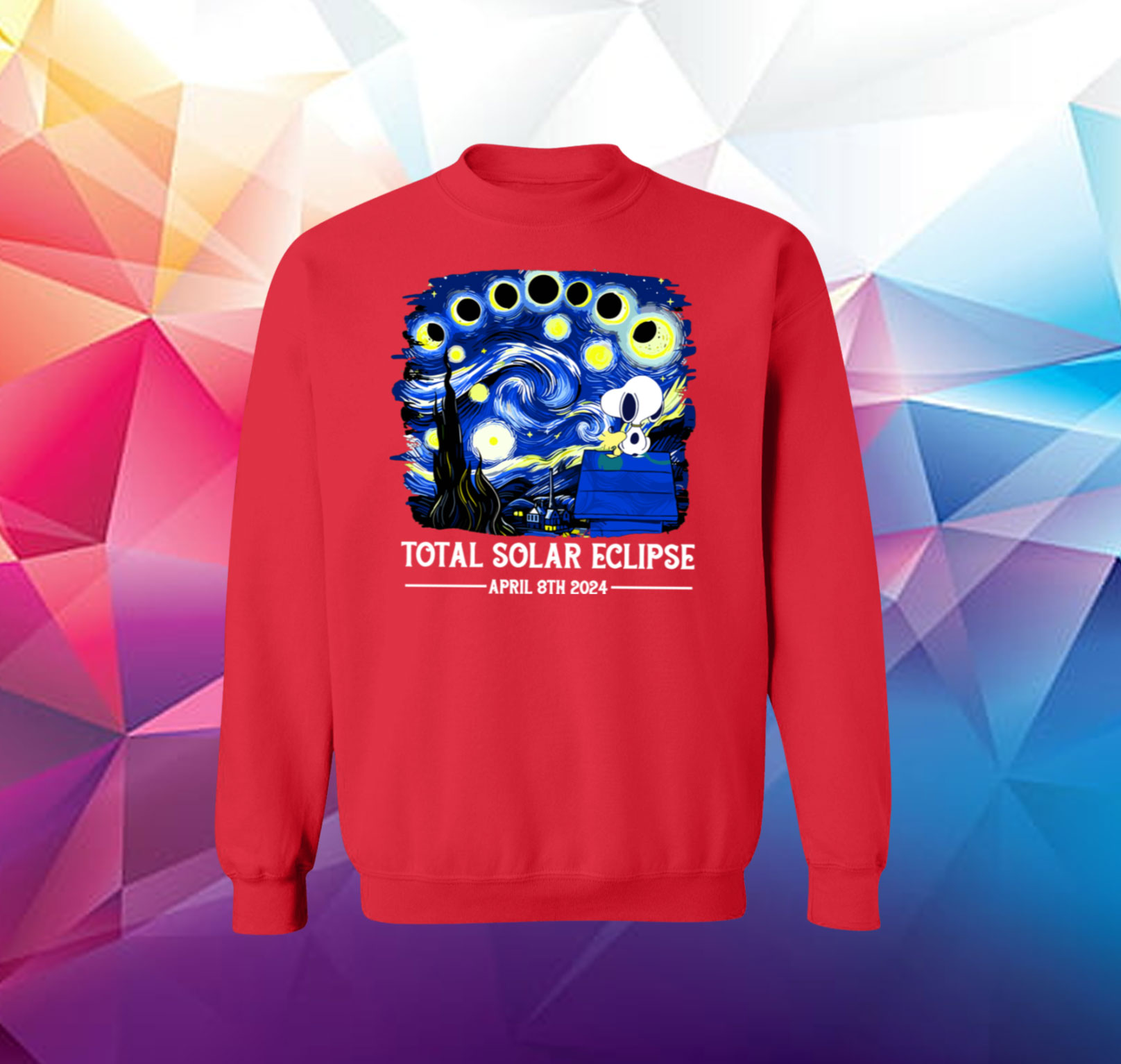 Snoopy and Woodstock Total Solar Eclipse 2024 Hoodie Shirt